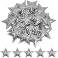 20PCS 88mm Galvanized Mini Metal Barn Star Vintage Rustic Star Ornament ...