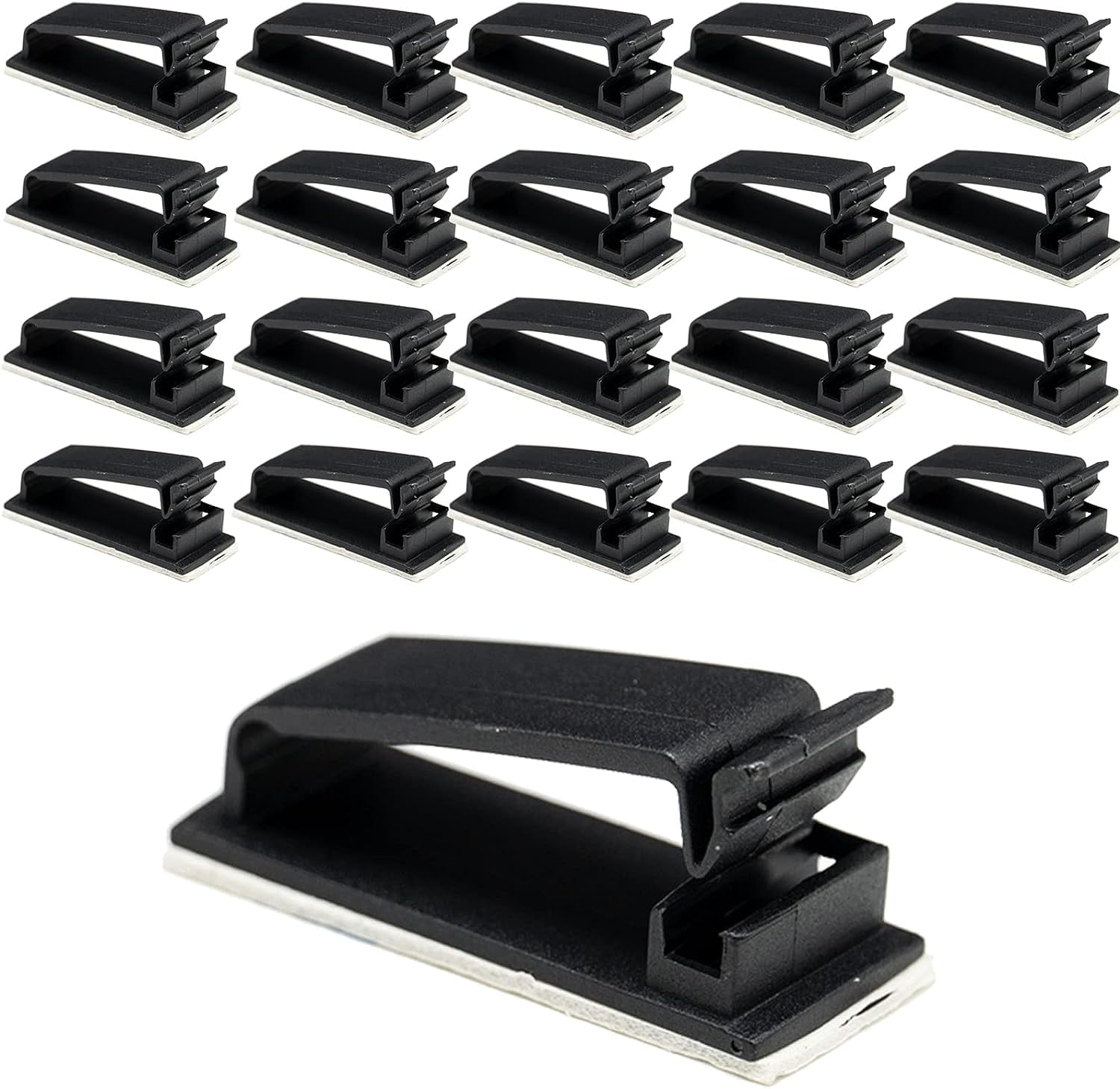 20PCS Adhesive Cable Management Wire Clip Cable Organizer Clip for Home ...