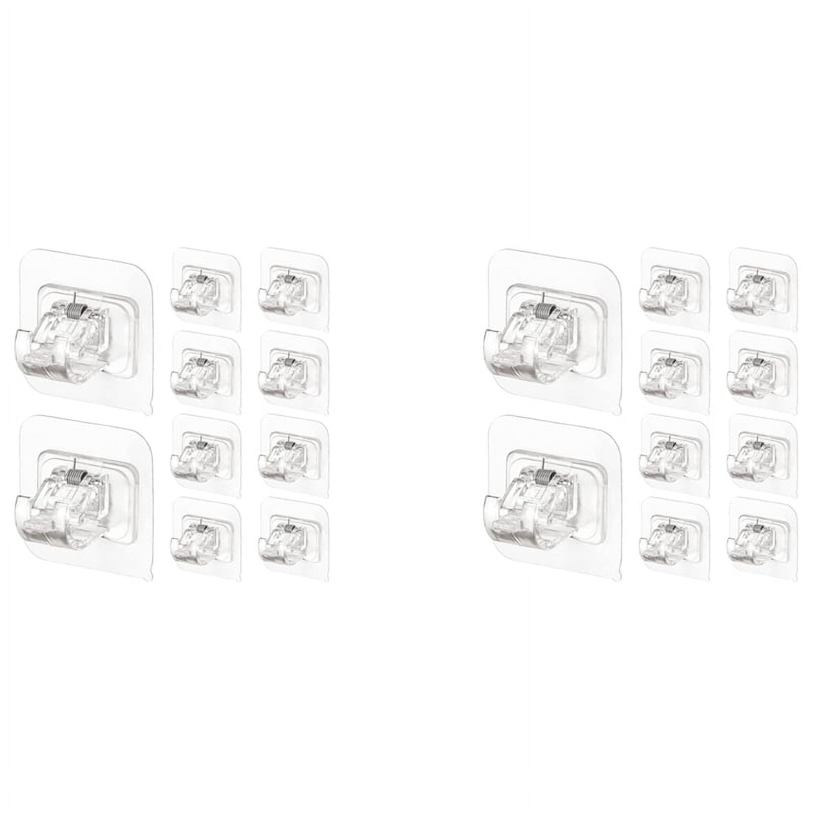 20PCS Self Adhesive Curtain Rod Holders, No Drill Hangers, Adjustable ...