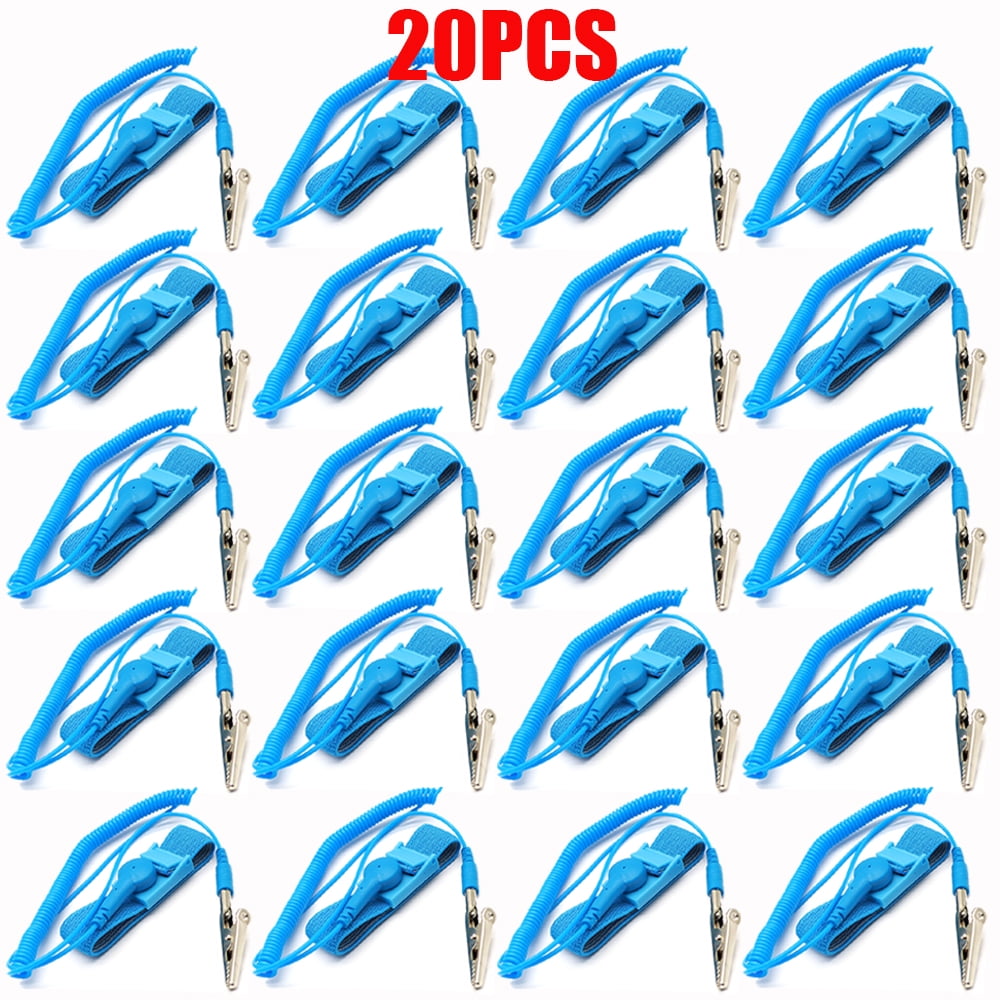 20PCS Anti-Static Wrist Band ESD Grounding Strap Prevents Static Build ...