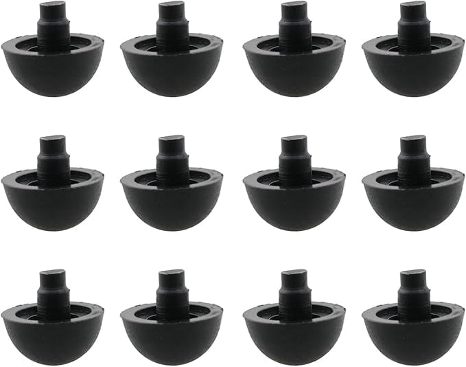 20PCS Black Stem Natural Bumper Glide Patio Outdoor Chair Round Hole ...