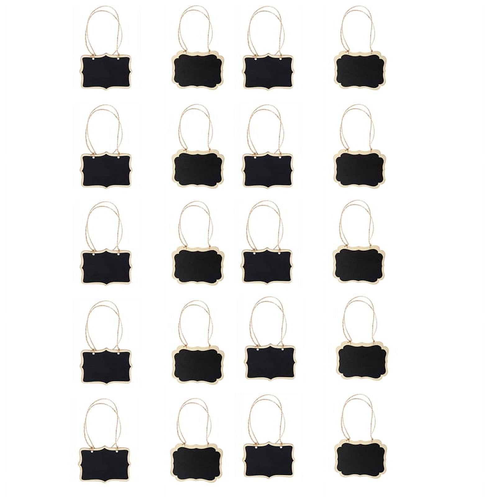 20PCS Blank Wooden Hanging Label with Rope Unfinished Wood Gift Tags ...