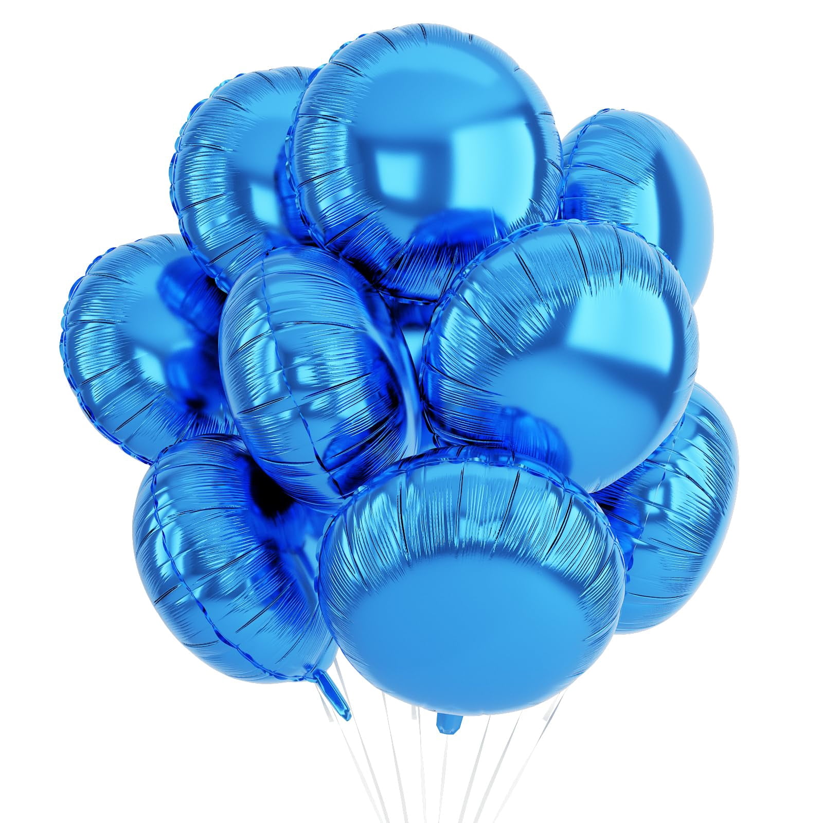 20PCS Blue Round PriNst Shaped Balloons, 18 Inch Round Royal Blue Giant ...