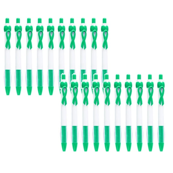 20PCS Breast Cancer Awareness Pens Bulk Retractable Pink Ribbon Black ...