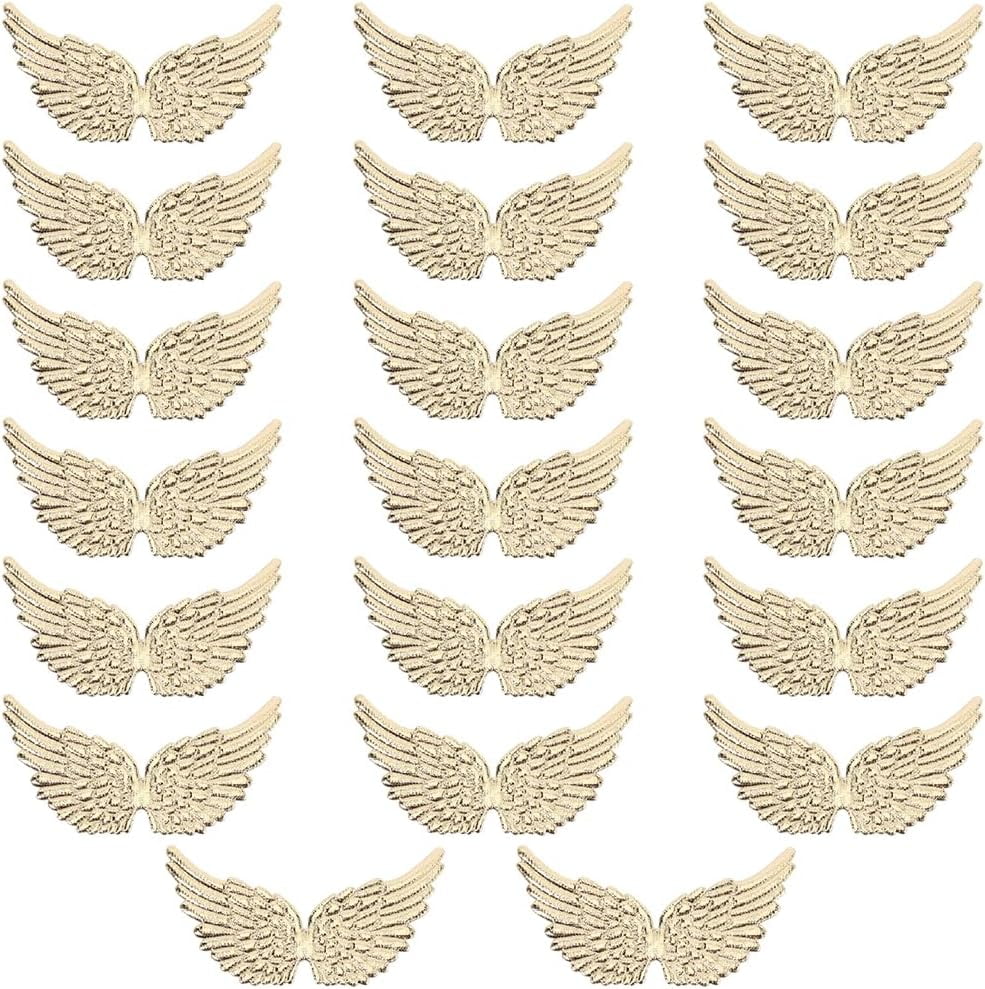 20PCS Butterfly Wings Patches Embossed Angel Wing Fabric Cloth Sew On ...
