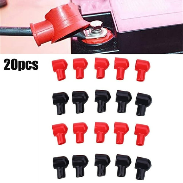 20PCS Car Battery Terminal Covers Positive Negative Top Post Cap ...