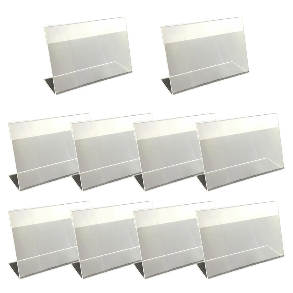 20PCS Clear Acrylic L-Shaped Sign Holders for Menu & Photo Display ...