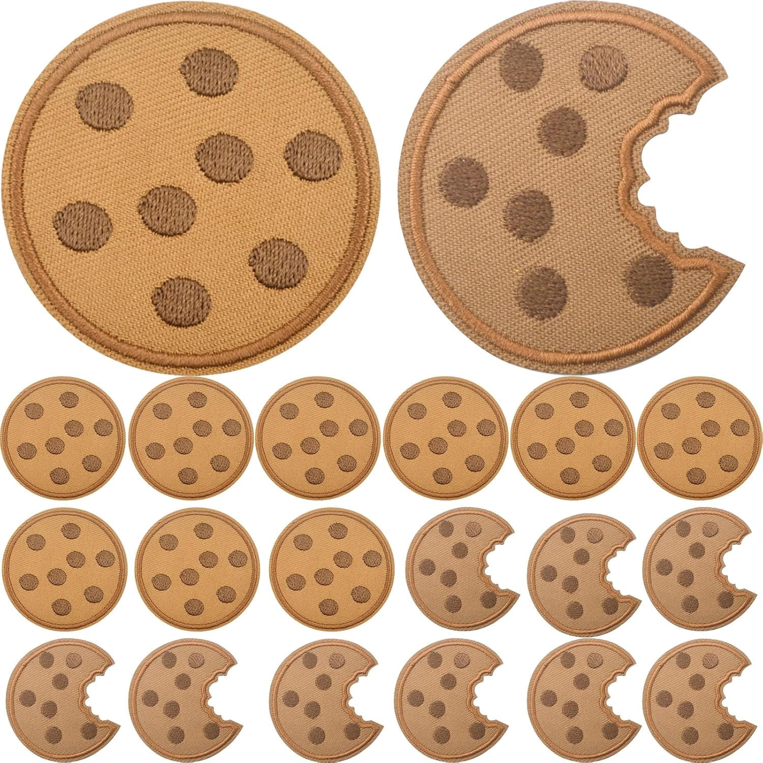 20PCS Cookie Biscuit Iron on Patches Cookie Patch Chocolate Chip ...