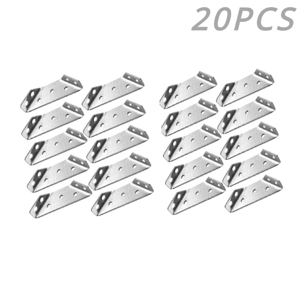 20PCS Corner Bracket Universal Stainless Steel Furniture Corner ...