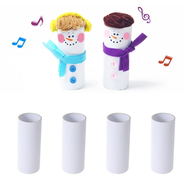20PCS DIY Cardboard Tubes Craft Coloring Decorating White Tube Roll ...