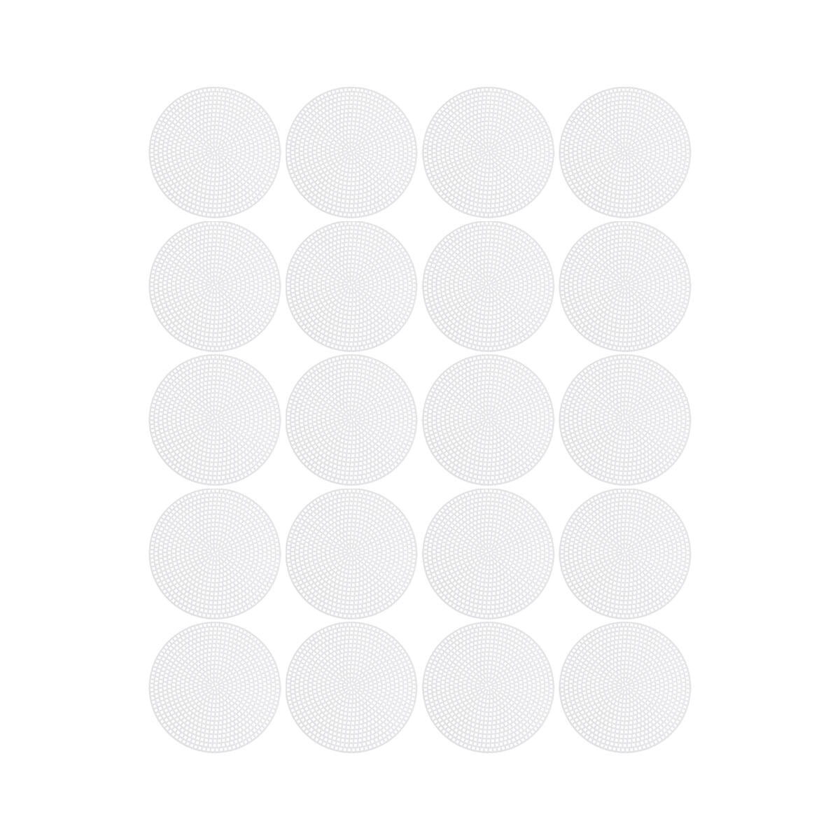 20PCS DIY Round Cross Stitch Plastic Grid Plate 3D Embroidery Mesh ...
