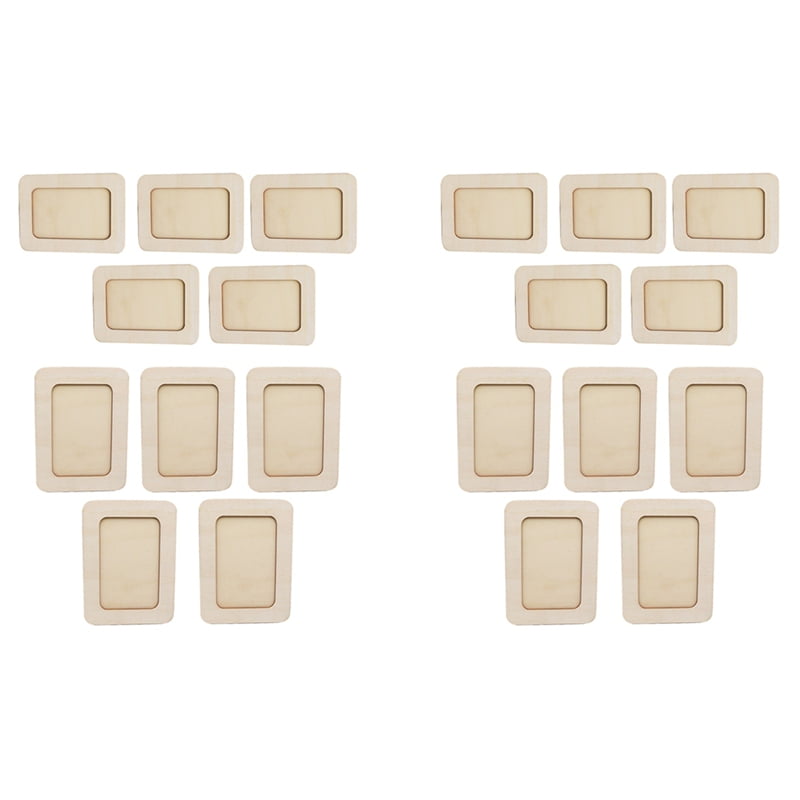 20PCS DIY Wood Picture Frames Unfinished Solid Wood Photo Picture ...