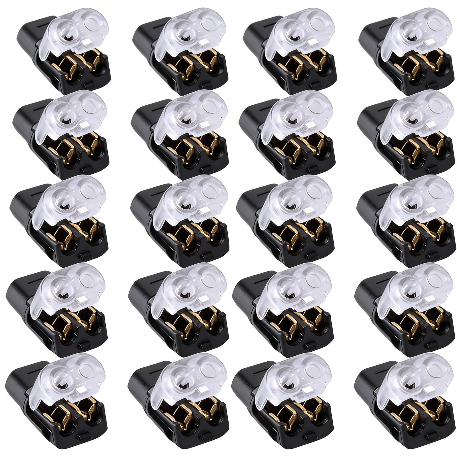 20PCS Double Wire Lock-Grip Connector, 2 Pin LED Strip Light Connector ...