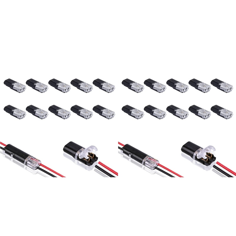 20PCS Double-Wire Plug-in Connector with Locking Buckle,Pluggable ...