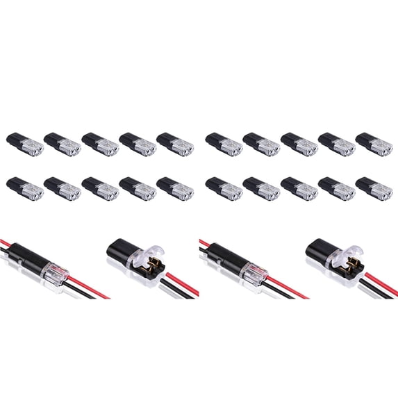 20PCS Double-Wire Plug-in Connector with Locking Buckle,Pluggable ...