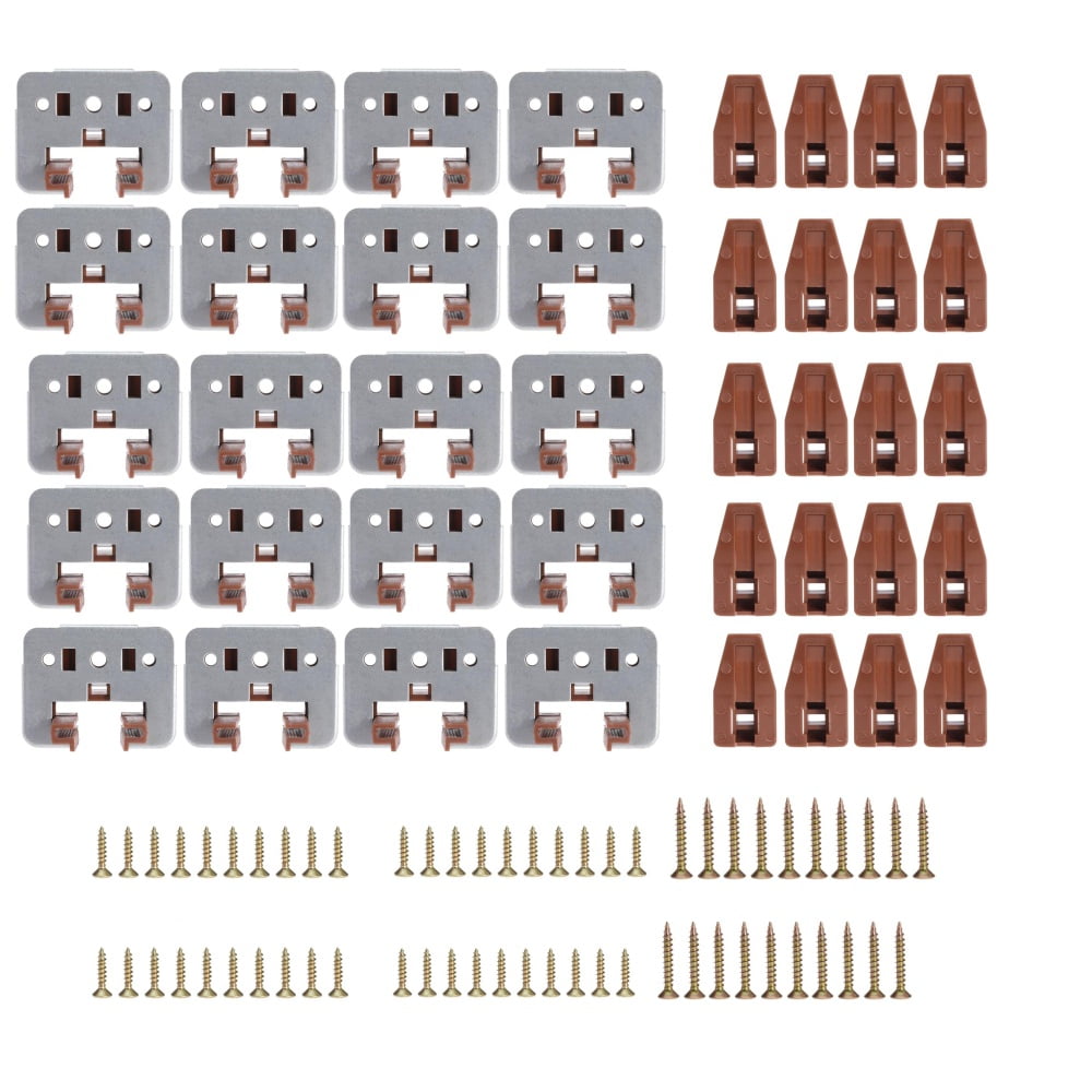 20PCS Drawer Slide Track Guide Glide with Drawer Guide Metal Backing ...