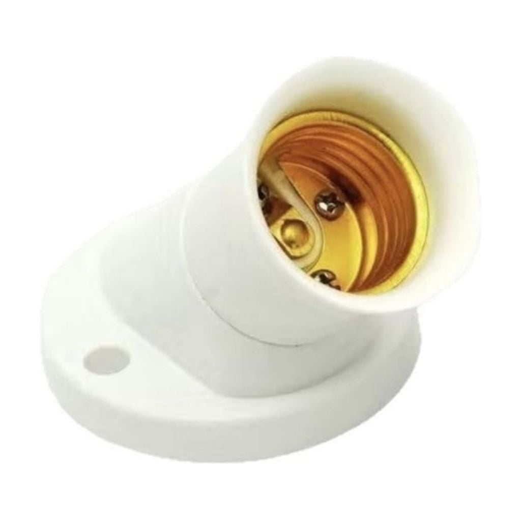 20PCS E27 Angled Screw Lamp Holder 45 Degree Angled Design Wall Mounted ...