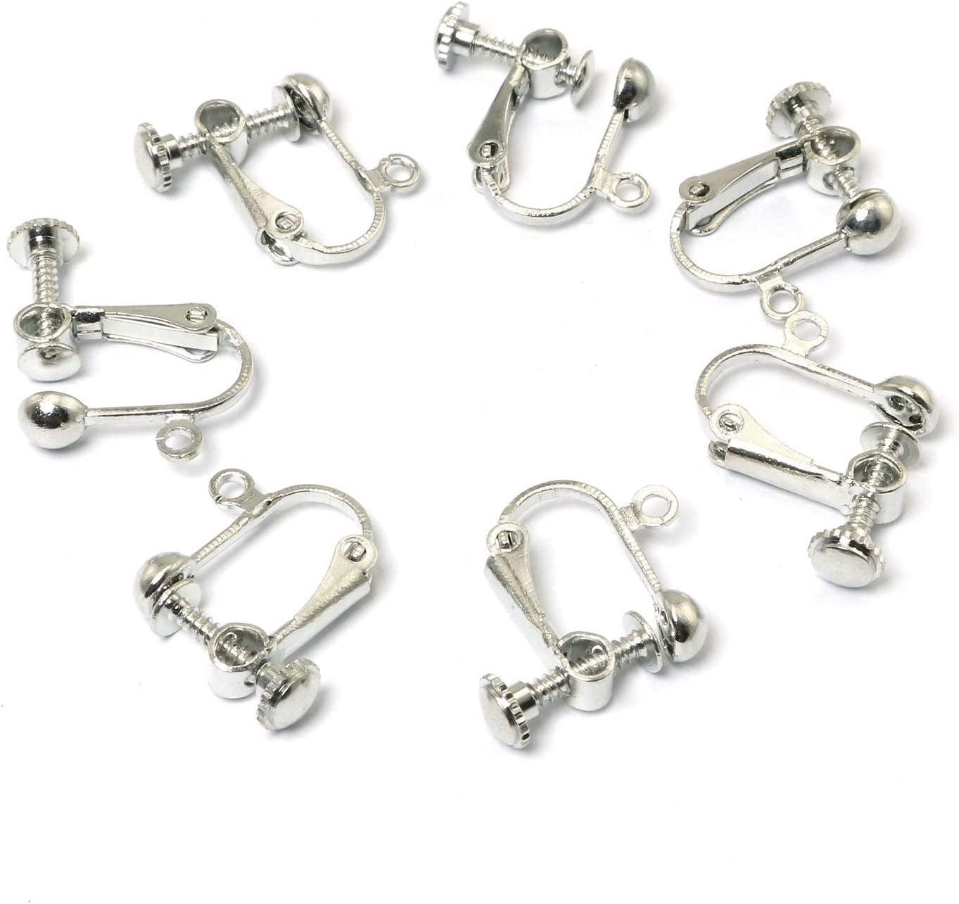 20PCS Ear Clip Converter Clip on Earring Converter Components for No ...