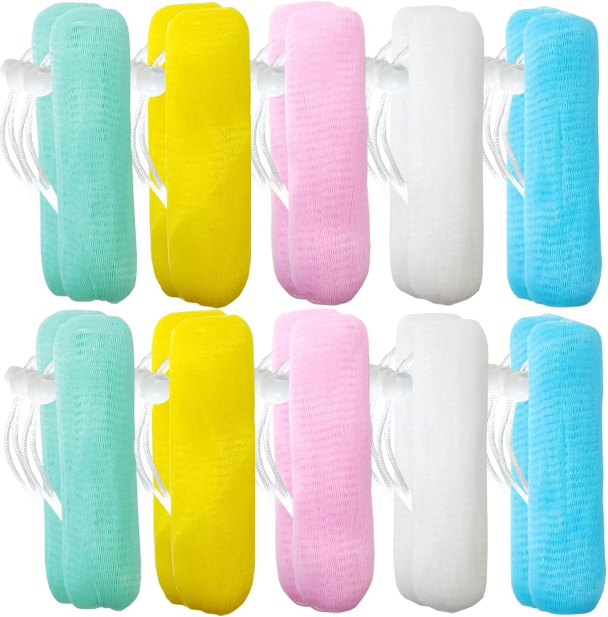 20PCS Exfoliating Mesh Soap Pouch Mesh Soap Saver Bag Bubble Foam Net ...