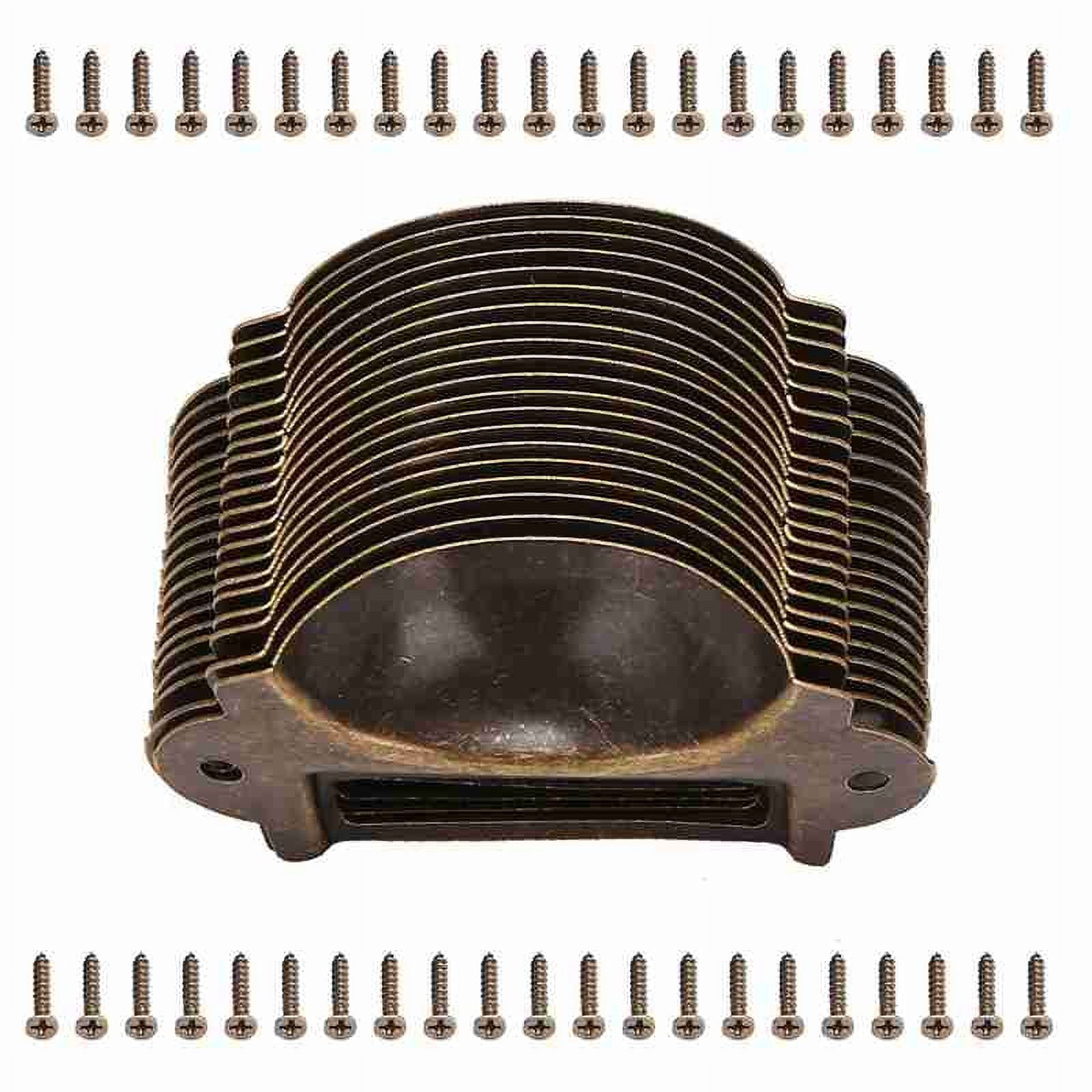 20PCS File Name Card Cabinet Handles Label Holder Antique Bronze Drawer ...