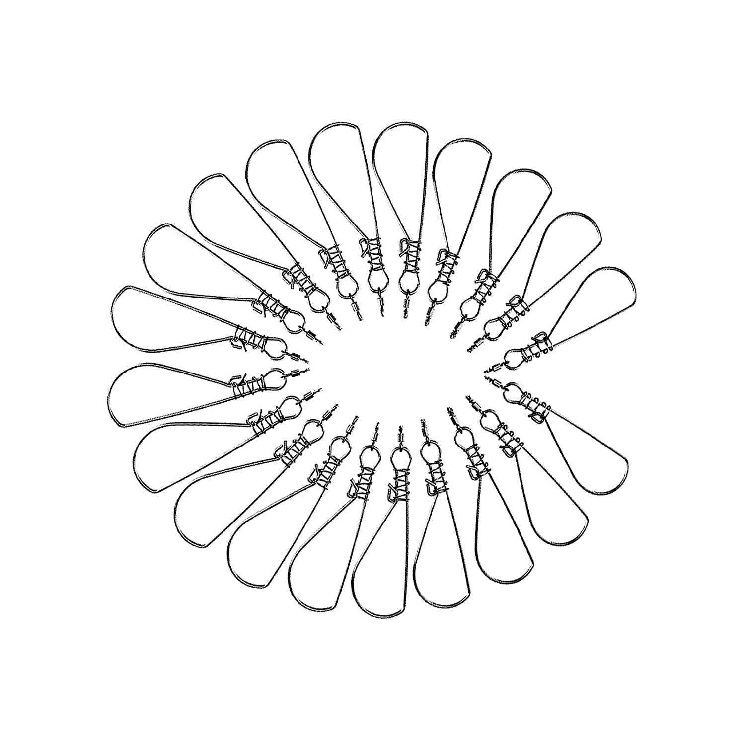 20PCS Fishing Stringer Clip - Stainless Steel Fish Lock Holder for ...