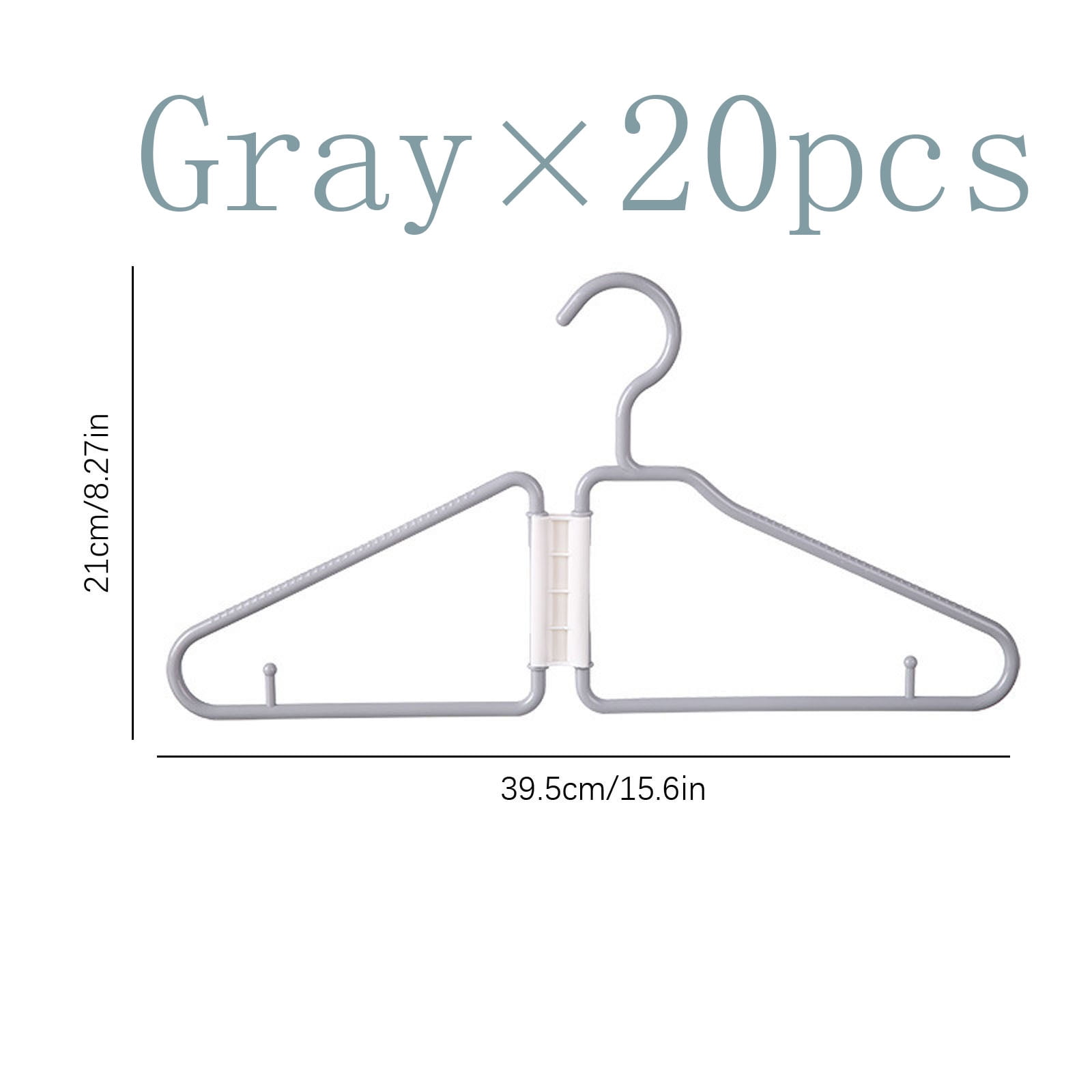 20PCS Foldable Plastic Clothes Hanger - Portable Folding Clothes Hanger ...