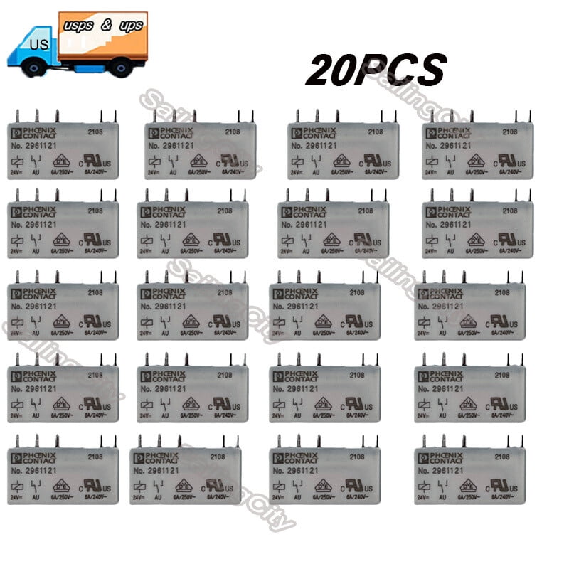 20PCS For Phoenix 2961121 Contact Single Miniature Power Relay 24VDC ...
