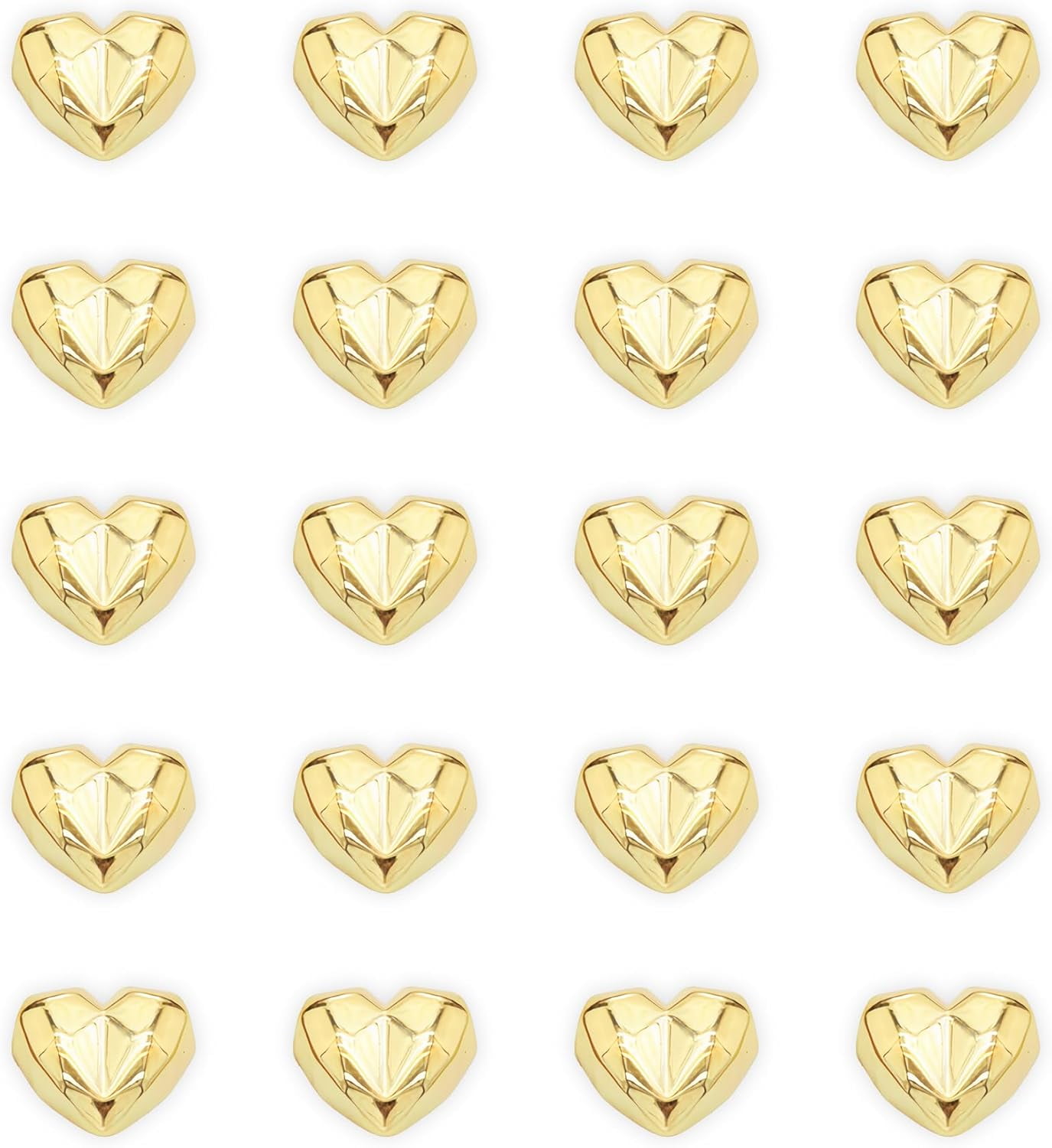 20PCS Gold Fridge Magnets Cute Diamond Love Heart Refrigerator Magnets ...