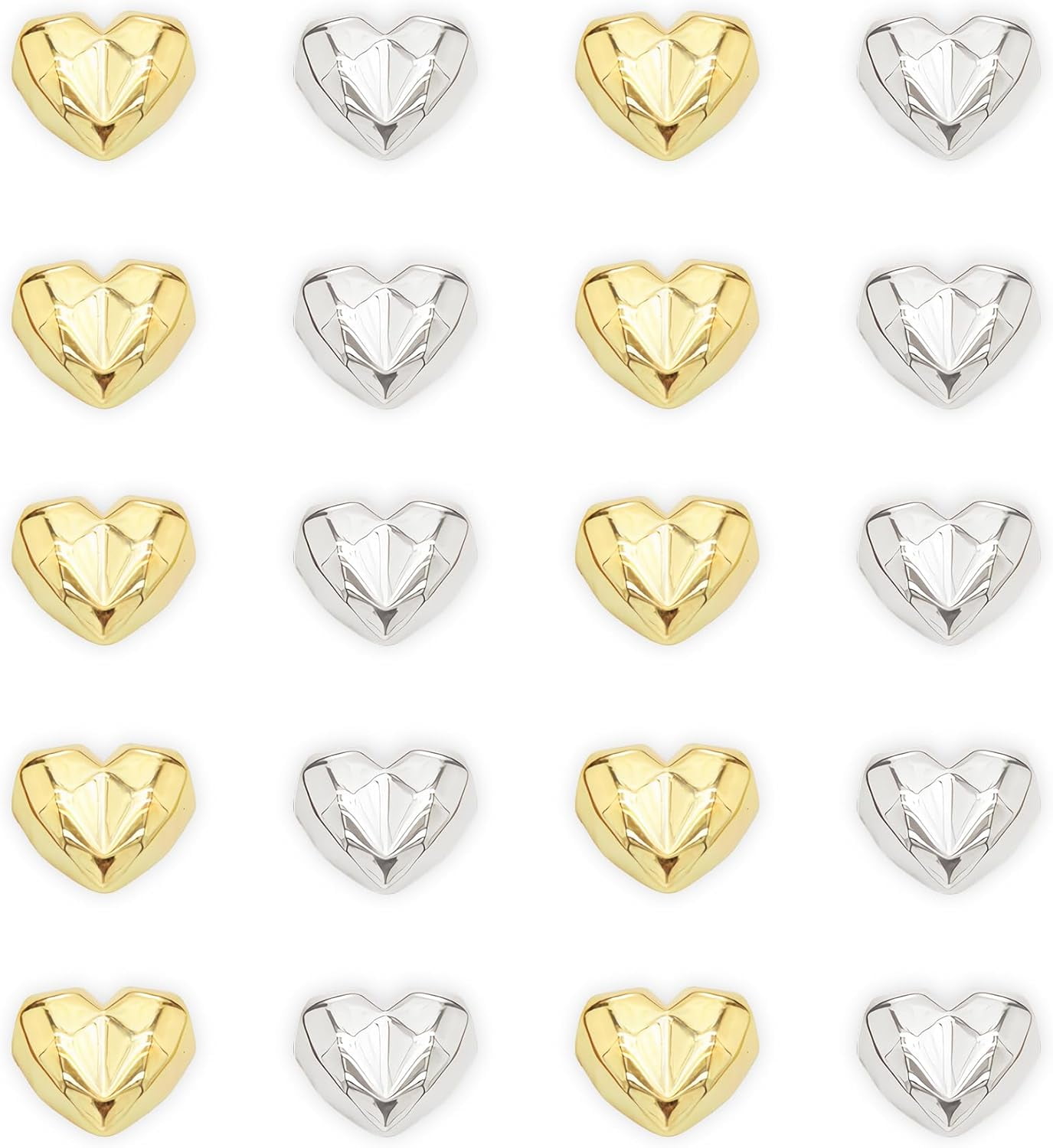 20PCS Gold Fridge Magnets Cute Diamond Love Heart Refrigerator Magnets ...