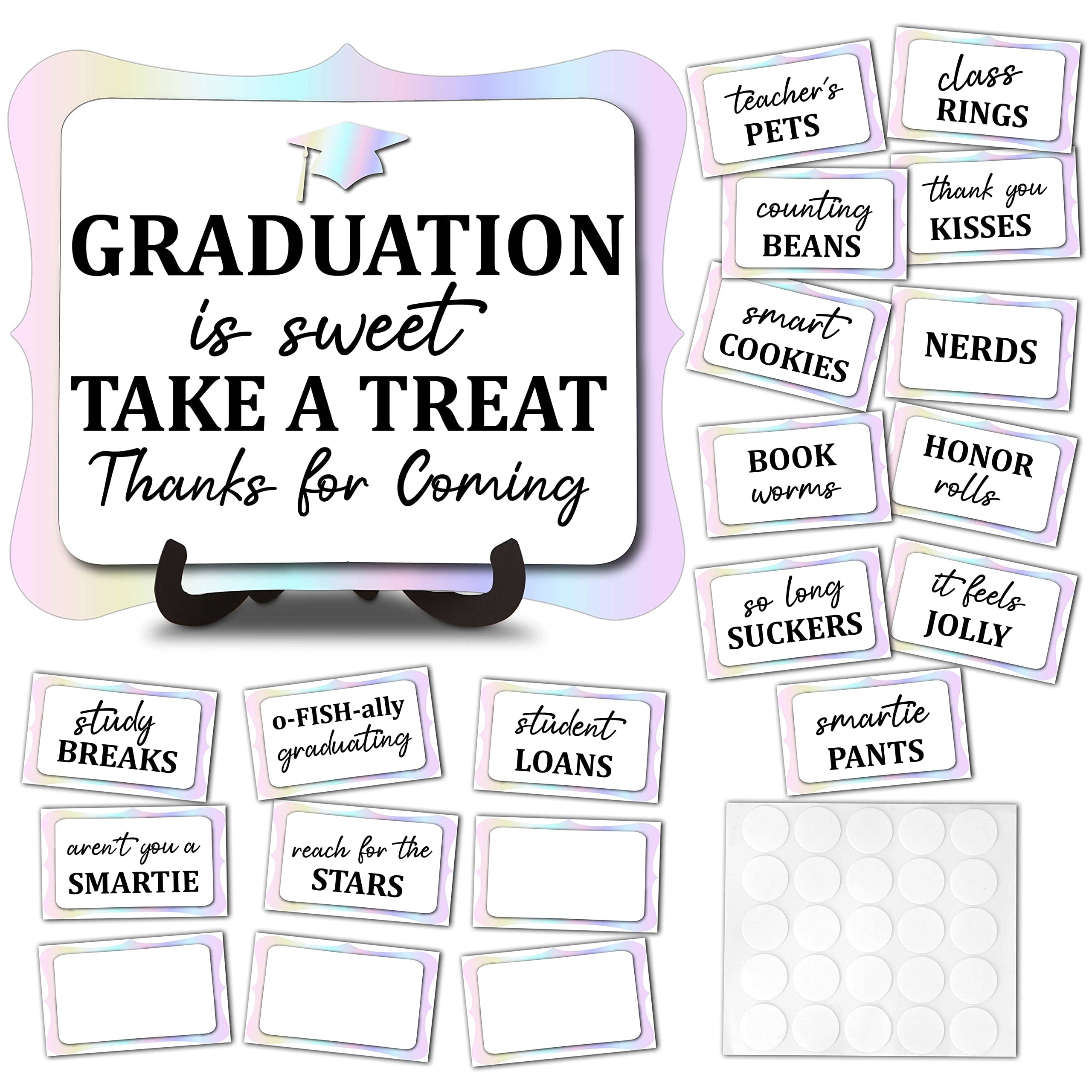 20PCS Graduation Candy Buffet Labels, 1 Colorful Graduation Candy ...