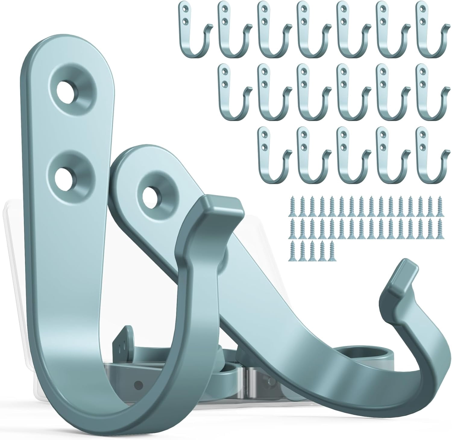 20PCS Heavy Duty Metal Wall Hooks, Coat Hooks for Hanging - Single ...