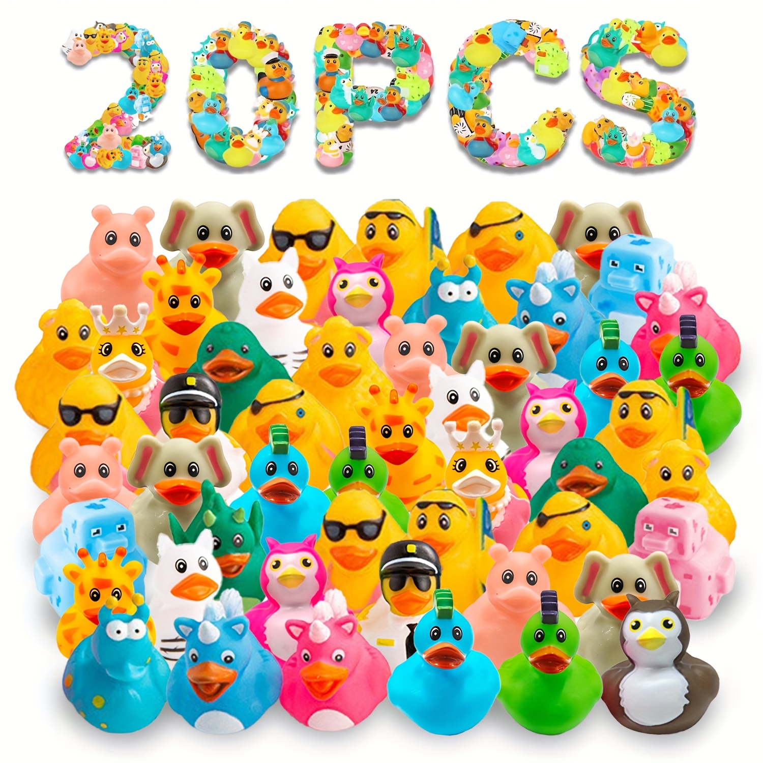 20PCS Kawaii Duck Squishy Toys, Funny Squishy Ducks for Christmas ...