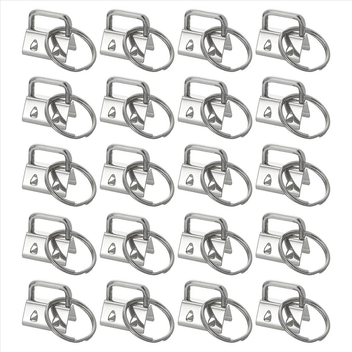 20PCS Key Fob Hardware with Keychain Rings for Bag Webbing,Silver pwm25 ...