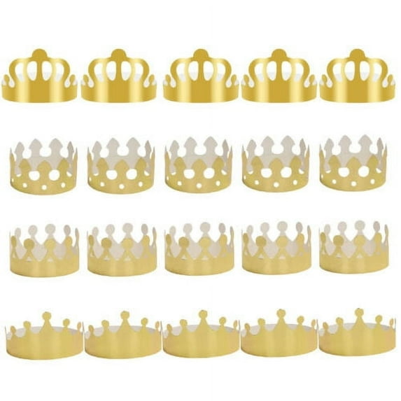 20PCS Kids Children Adults Birthday Party Paper Crowns Hat Set ...