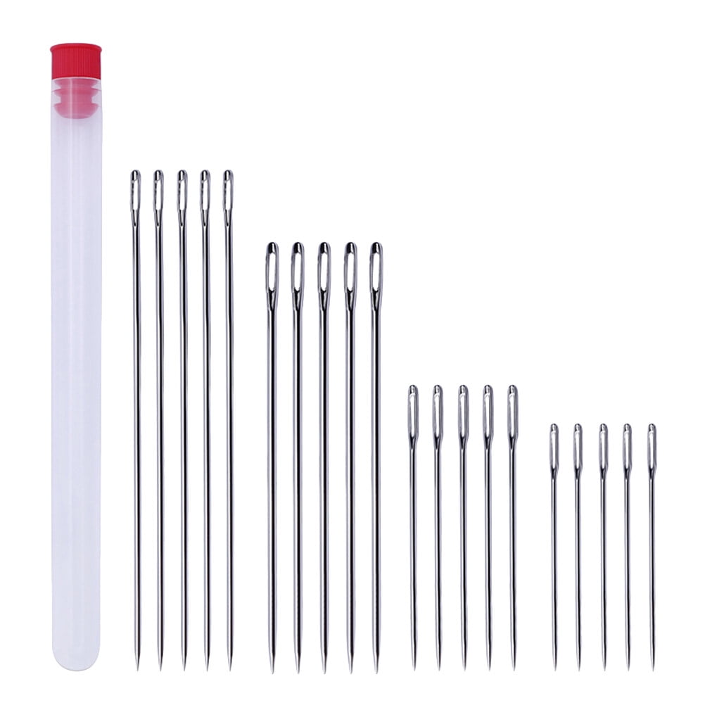 20PCS Large-eye Extended Stitching Needles Large Size Sewing Yarn ...