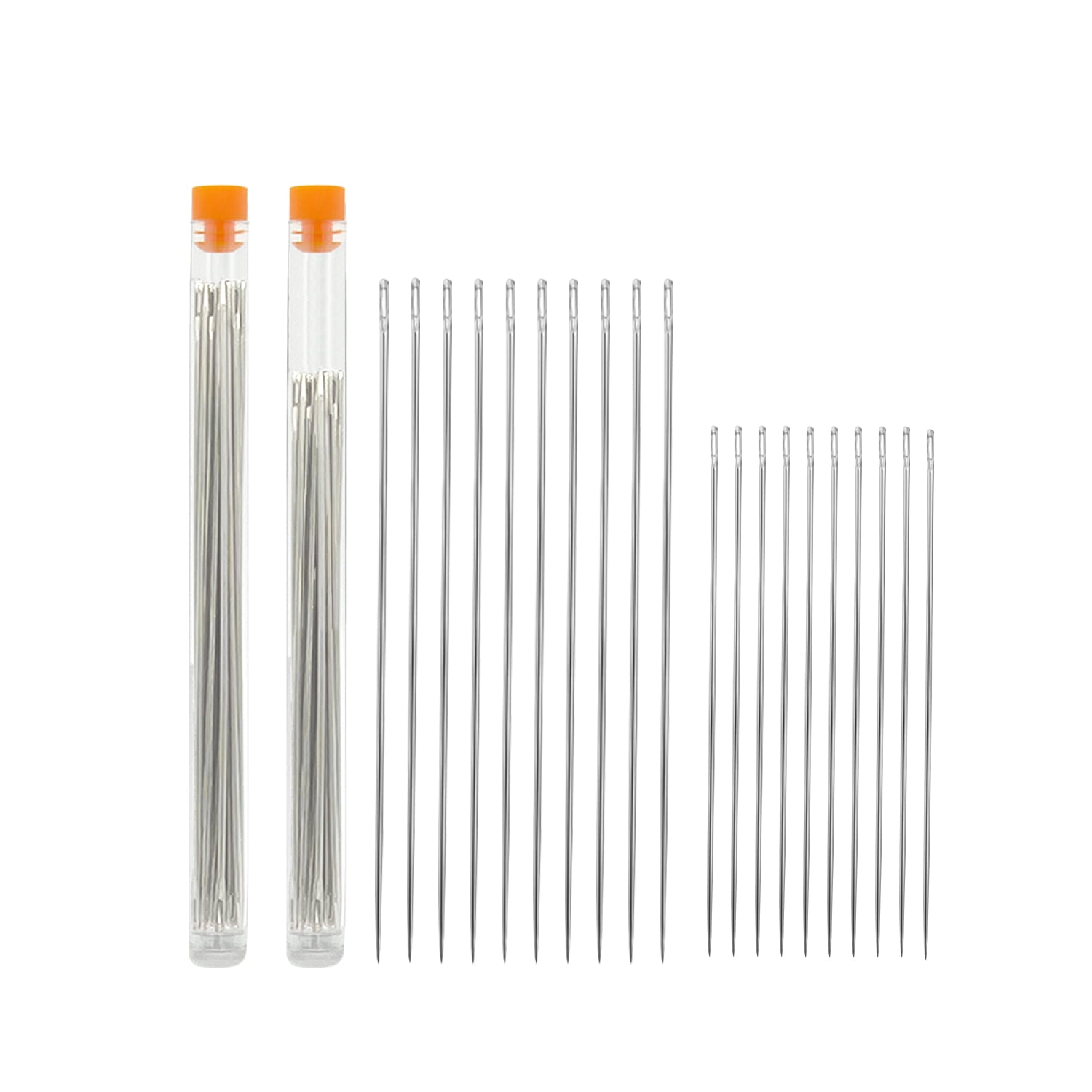 20PCS Long Thin Sewing Needles Set 2 Size Large Eye Stitching Needles ...