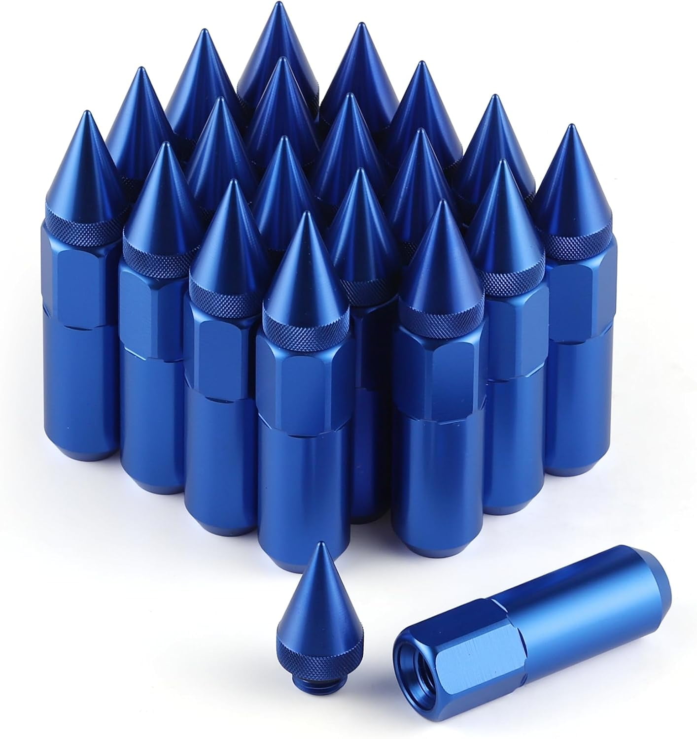 20PCS M14X1.5 Wheel Lug Nuts, Cap Spiked Extended Tuner 60mm Aluminum ...