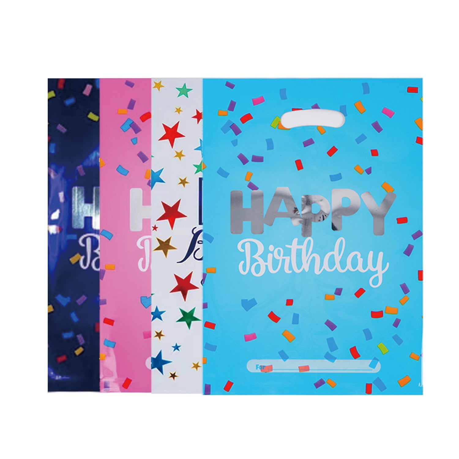 20PCS Medium(6.5x9.8inch) Happy Birthday Party Favor Bags Plastic ...