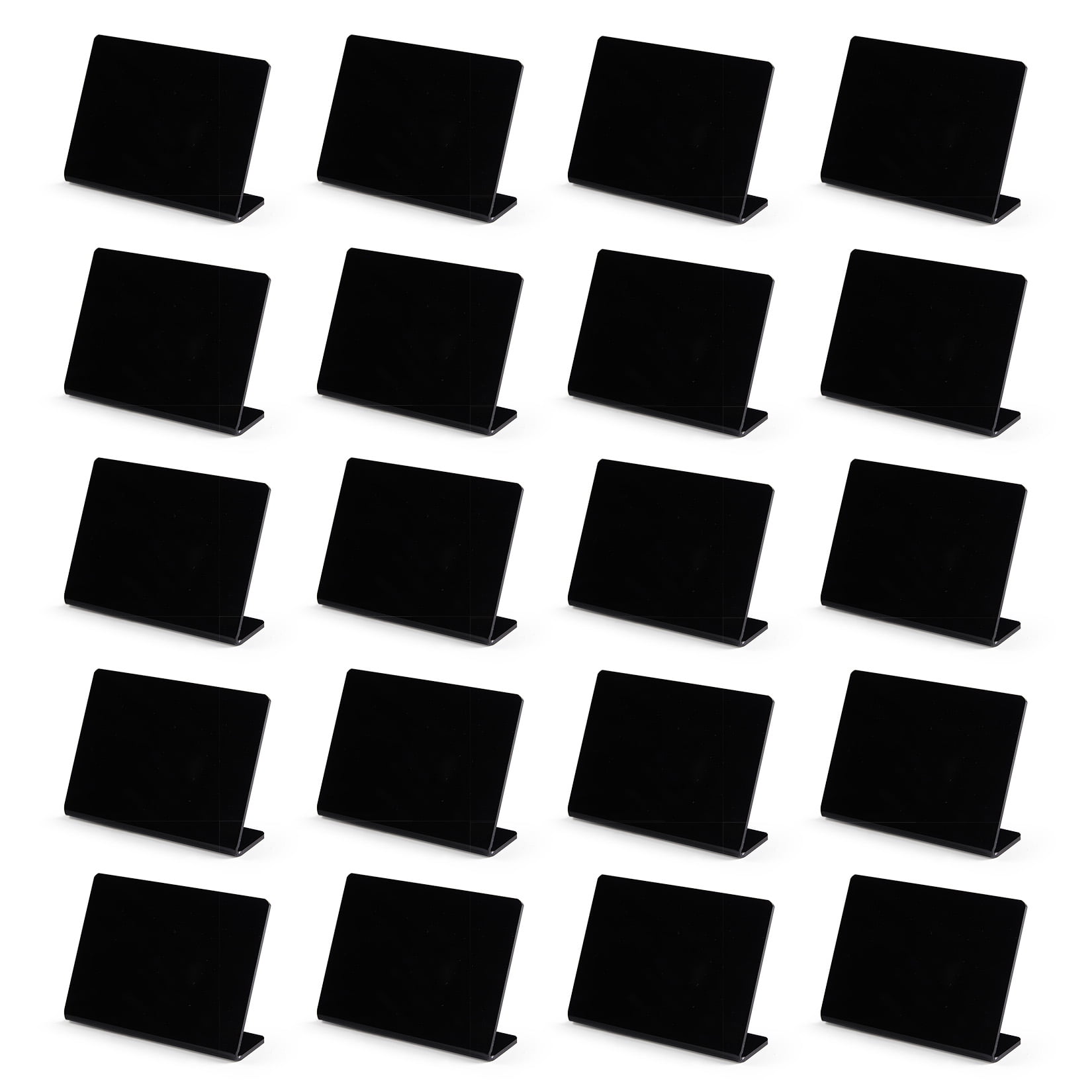 20PCS Mini Chalkboard Signs, Reusable Acrylic Food Labels with L Shape ...