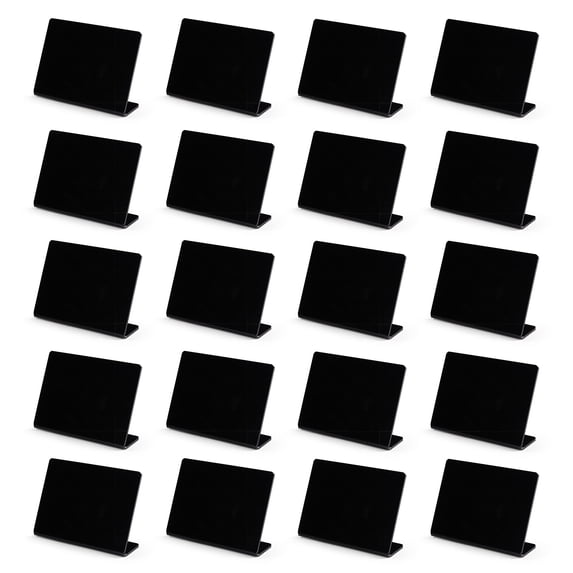 20PCS Mini Chalkboard Signs, Reusable Acrylic Food Labels with L Shape ...