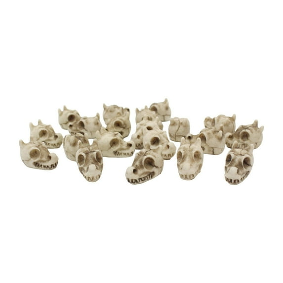 20PCS Mini Skull Figurines - Halloween Micro Skeleton Heads for ...