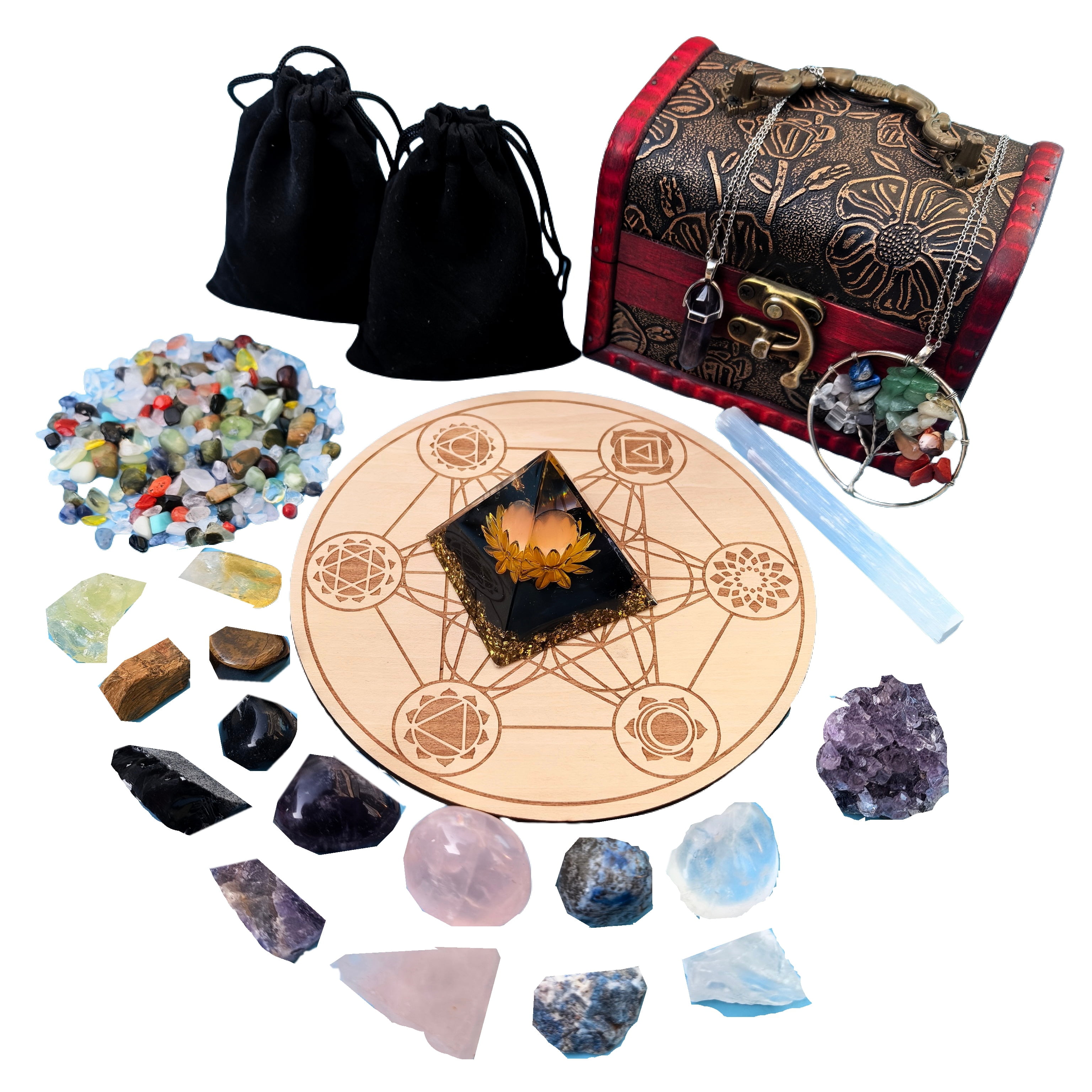 20PCS Natural Crystals and Healing Stones Set, Christmas Gifts for ...