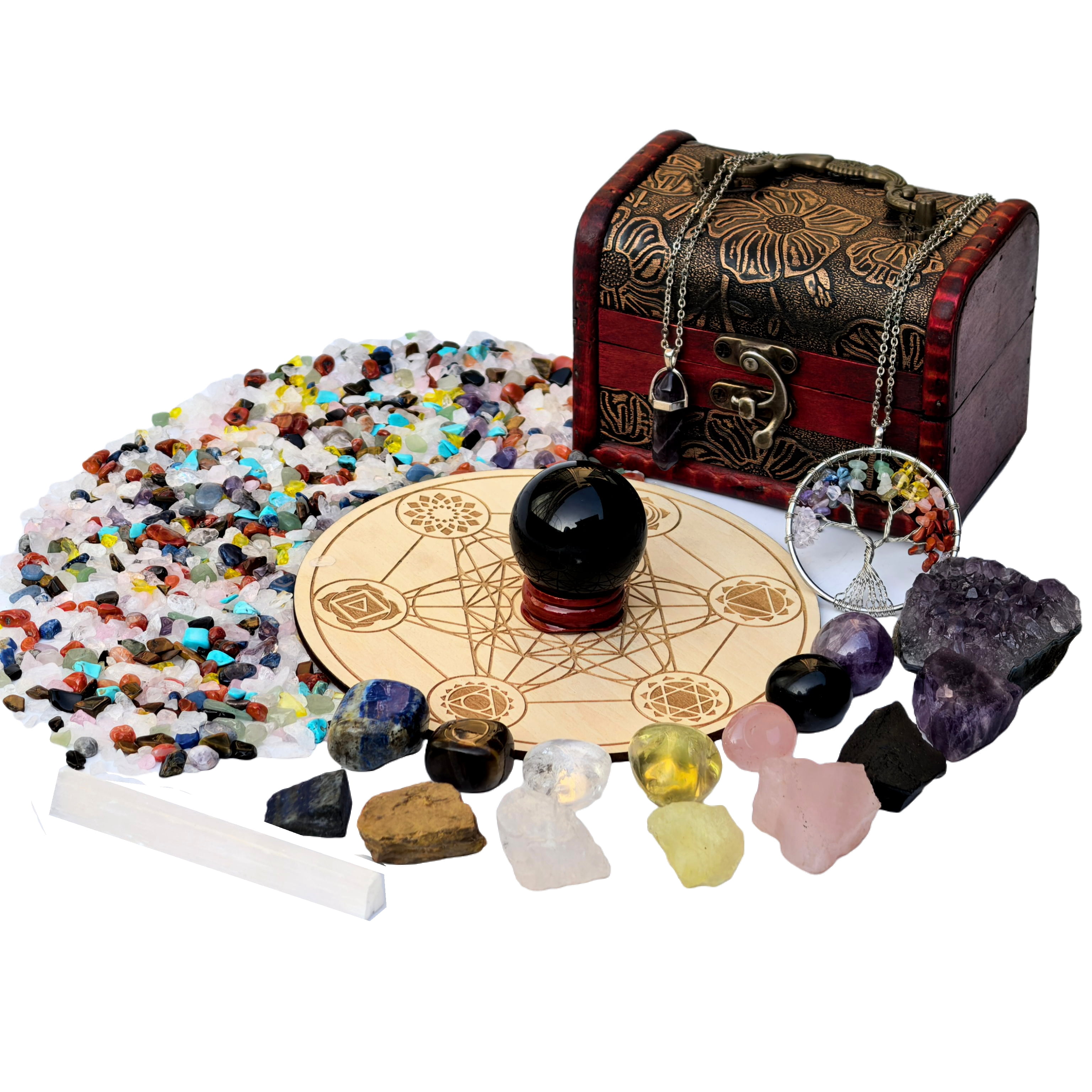 20PCS Natural Crystals and Healing Stones Set, Christmas Gifts for ...