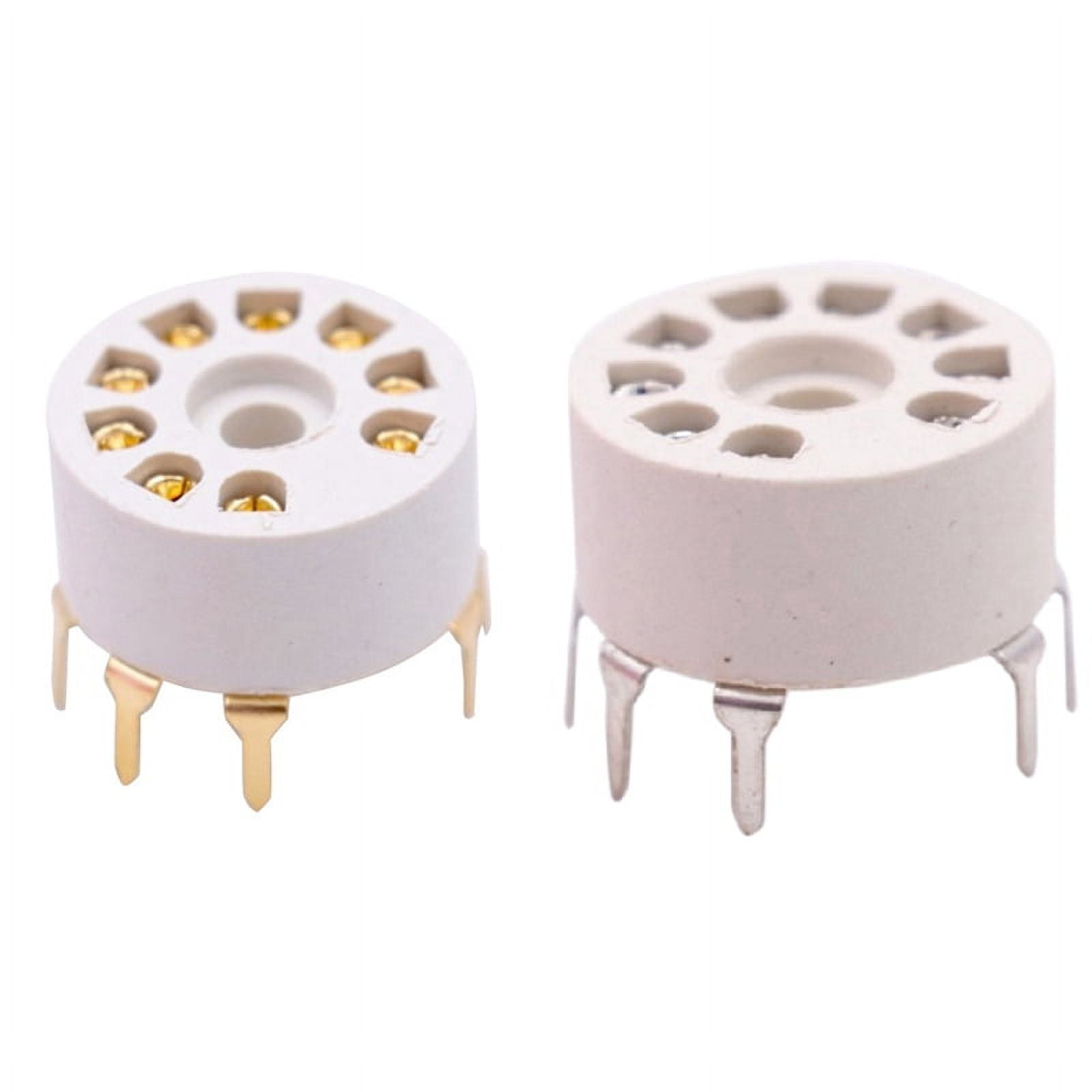 20PCS PCB Mount 9Pin Vacuum Tube Socket for 12AX7 12AT7 12AU7 EL84 6N1 ...