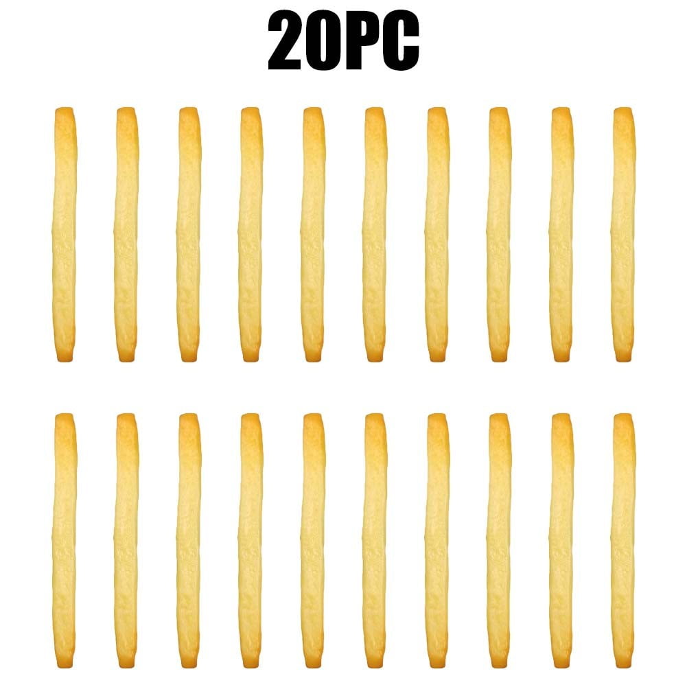 20PCS PVC Simulation French Fries Artificial Food Chips Fake, Realistic ...