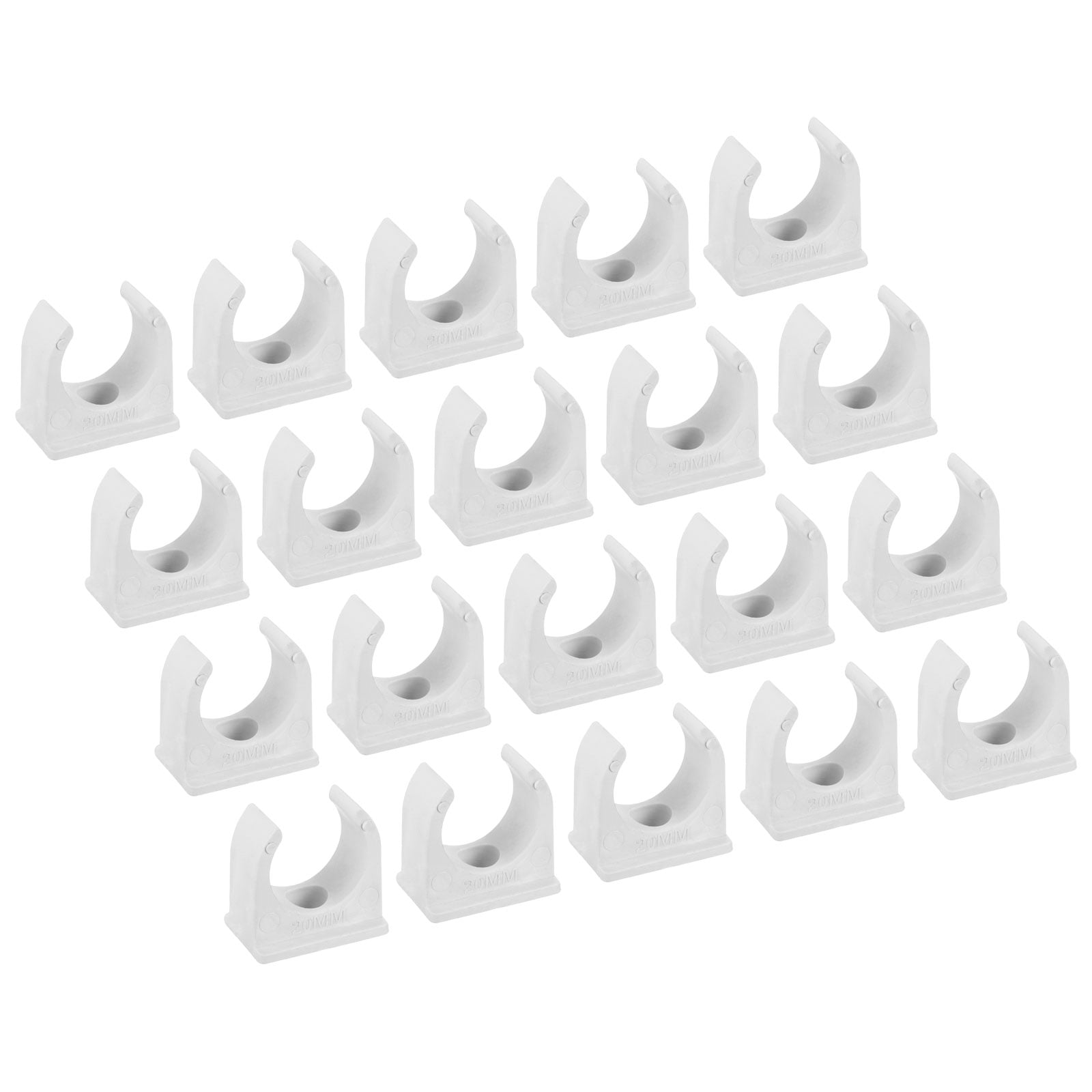 20PCS PVC U-Shaped Conduit Clip Push in Saddle for 20mm Tube Dia ...