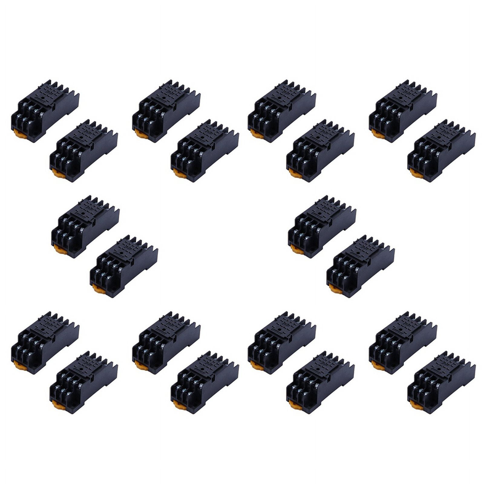 20PCS PYF14A DIN Rail Power Relay Socket Base 14 Pin for MY4NJ HH54P ...