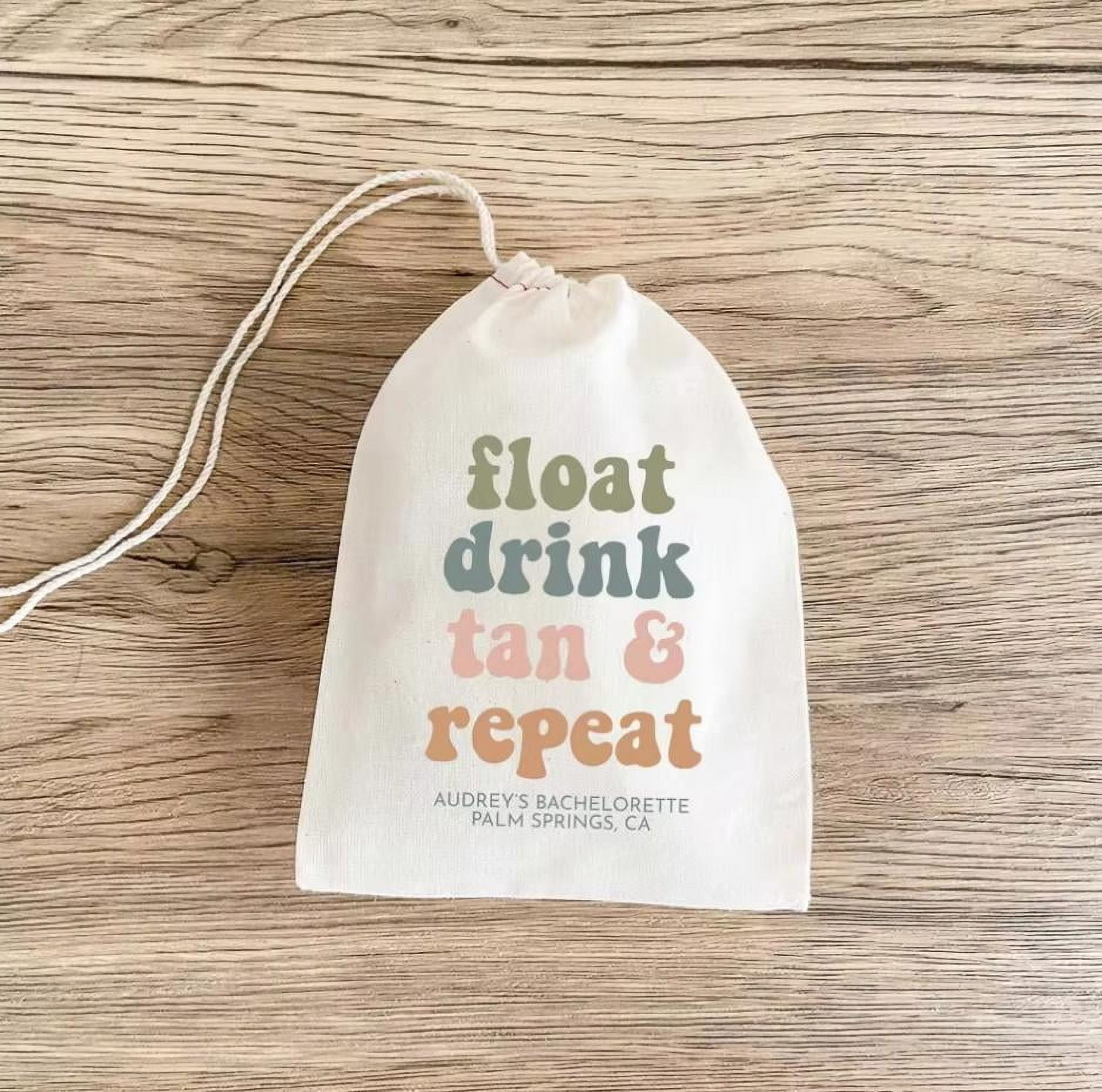 20PCS Personalized Hangover Recovery Kit Drawstring Bags,Retro Float Drink Tan Repeat ...