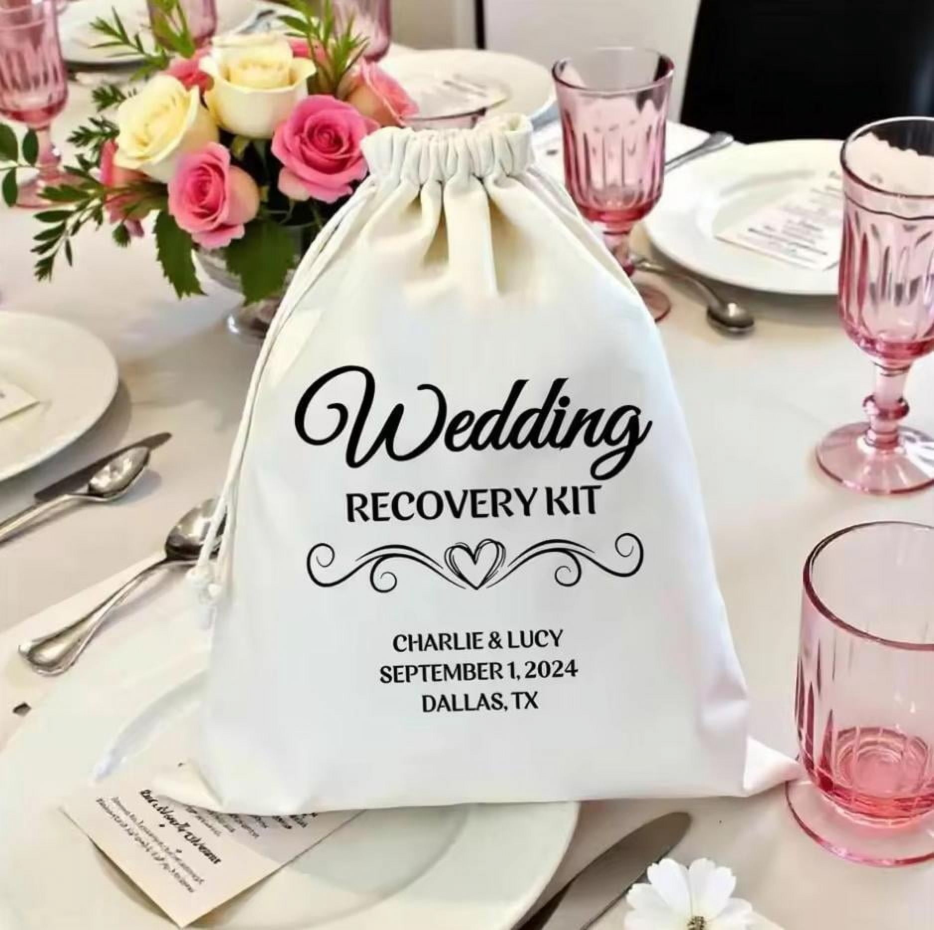 20PCS Personalized Hangover Recovery Kit Drawstring Bags, Wedding ...