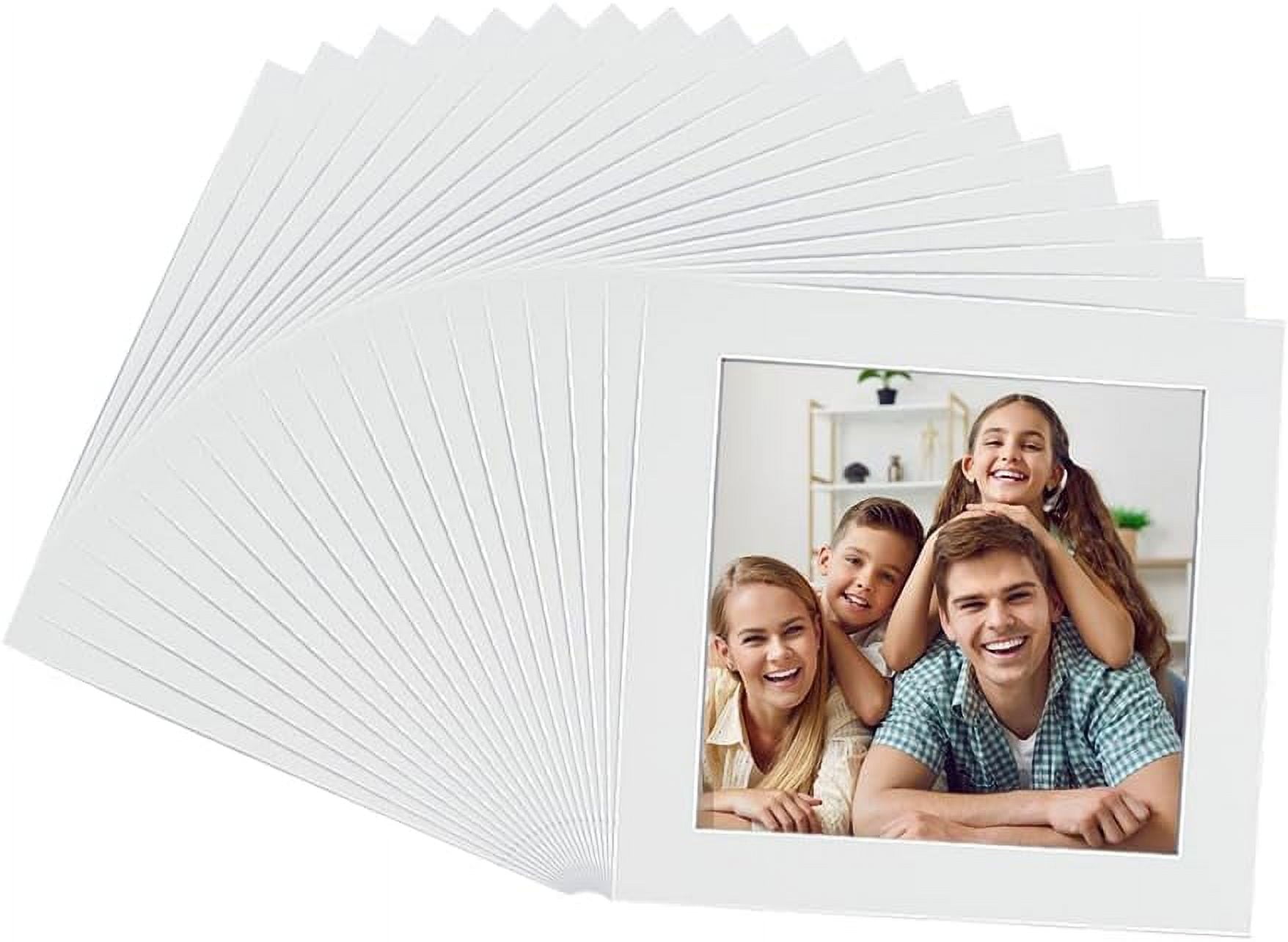 20PCS Picture Mat Photo Mat Antique White Core Bevel Cut Frame Matte ...